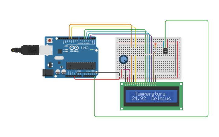 Circuit Design Copy Of Датчик температуры Tinkercad