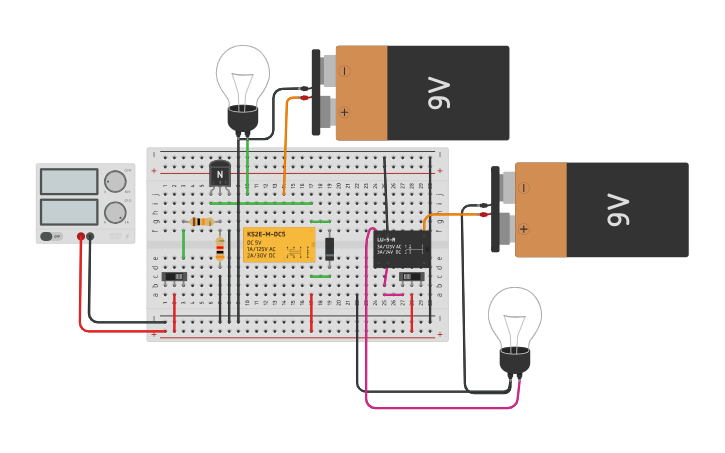 Circuit design Rele | Tinkercad