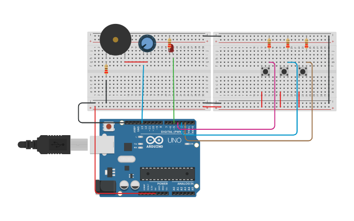 Circuit design Copy of trabalho final | Tinkercad