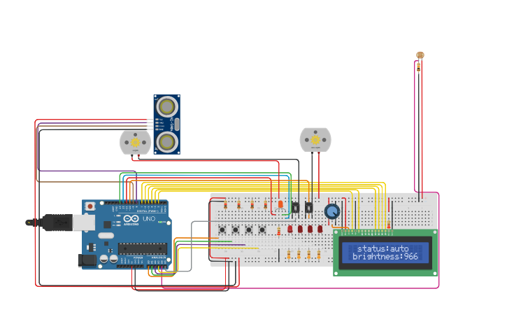 Circuit design MiniProject_IT211_smart clothes drying rack - Tinkercad