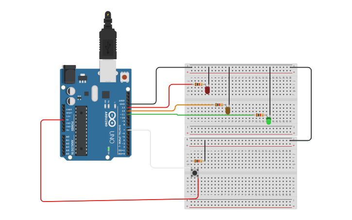 Circuit design Moser_Samuele_3MMB_semaforo | Tinkercad