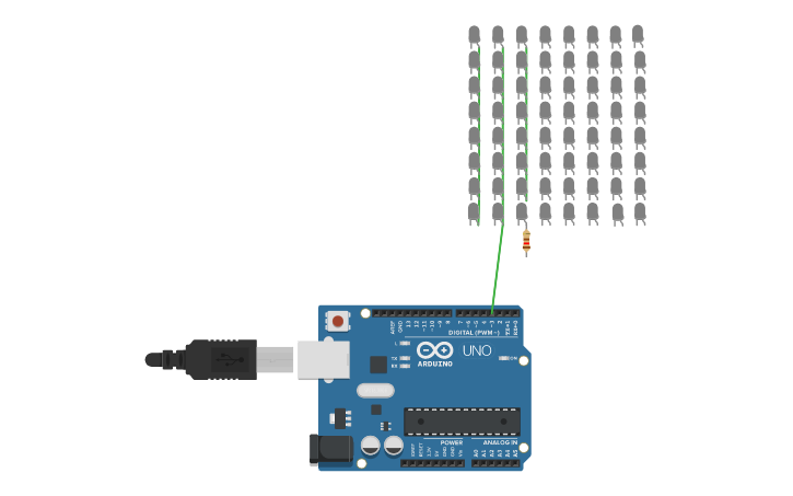 Circuit design Copy of 8x8 LED Matrix - Tinkercad