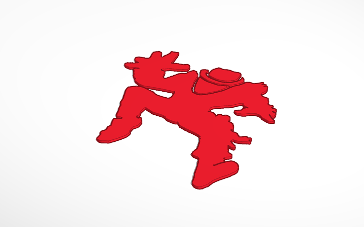 3D design Operation Ivy - Ska Man stencil - Tinkercad