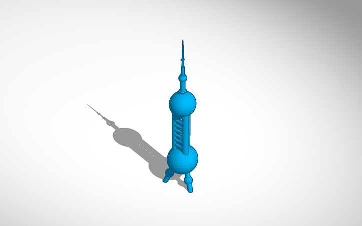 3D design Oriental pearl tower - Tinkercad