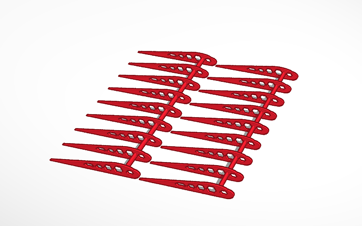 3D design wing ribs - Tinkercad