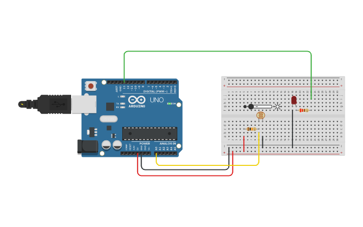 Circuit design pratica 3 arduino 2 | Tinkercad