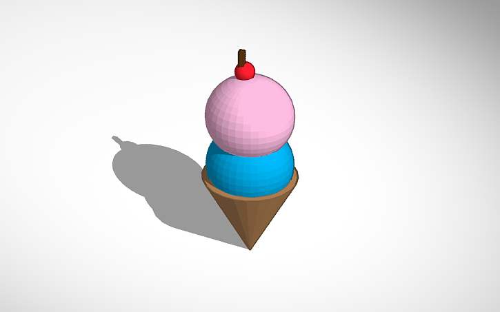 3D design TinkerCad IceCream | Tinkercad