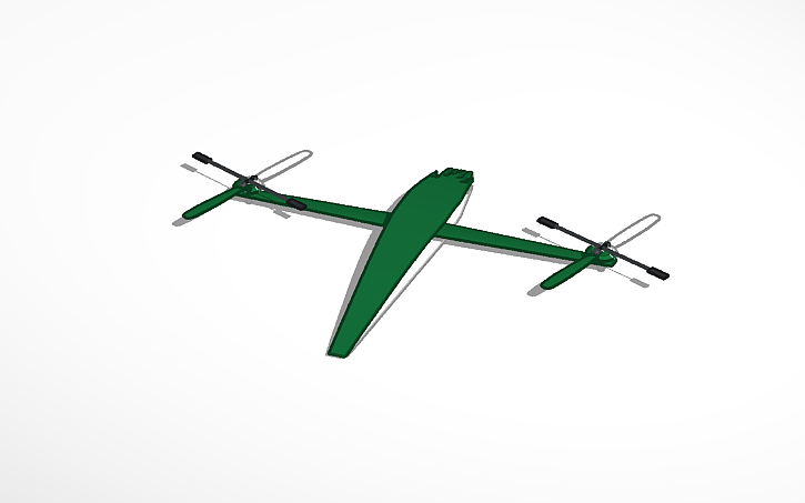 3D design Bicopter drone - Tinkercad