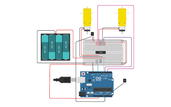 Circuit design Sensores tcrt5000 parte 2 - Tinkercad