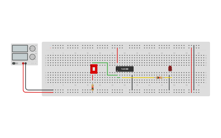 Circuit Design Not Gate Using Nand Gate Tinkercad