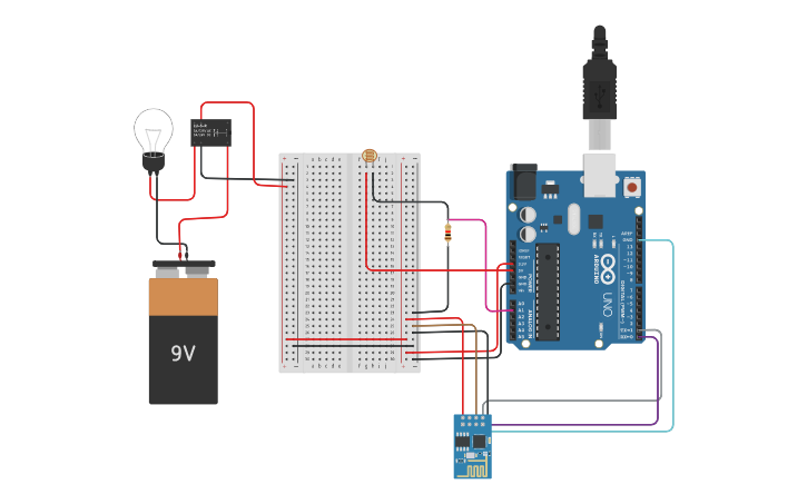 Circuit Design Sistem Monitoring And Controlling Lampu Berbasis Iot