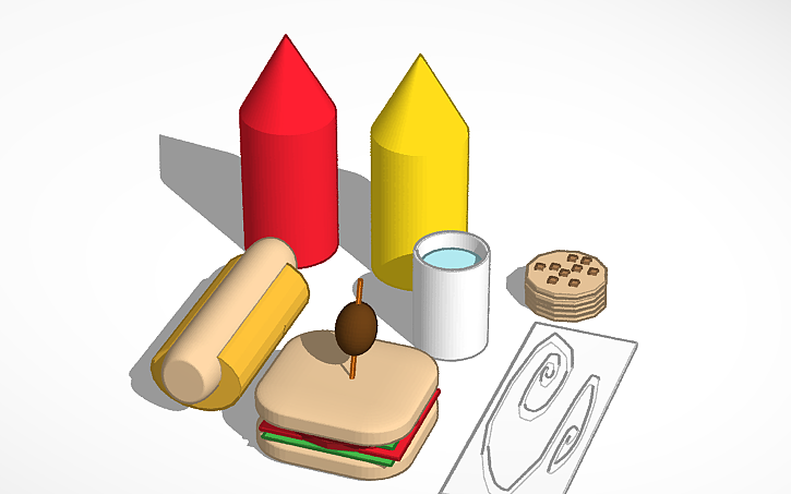 3D design comida - Tinkercad