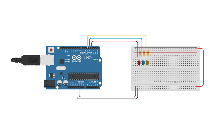 Circuit design Valeria Salom BUCLE FOR | Tinkercad