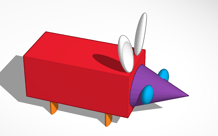 3D design rato - Tinkercad