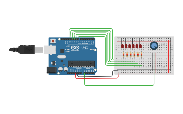 Circuit design Arduino serial | Tinkercad