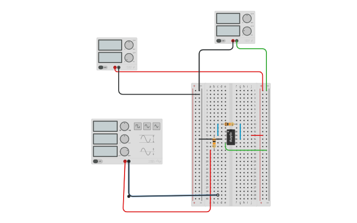 Circuit design op-amp - Tinkercad