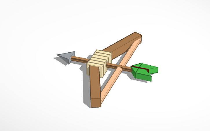 3D design Bow and arrow - Tinkercad
