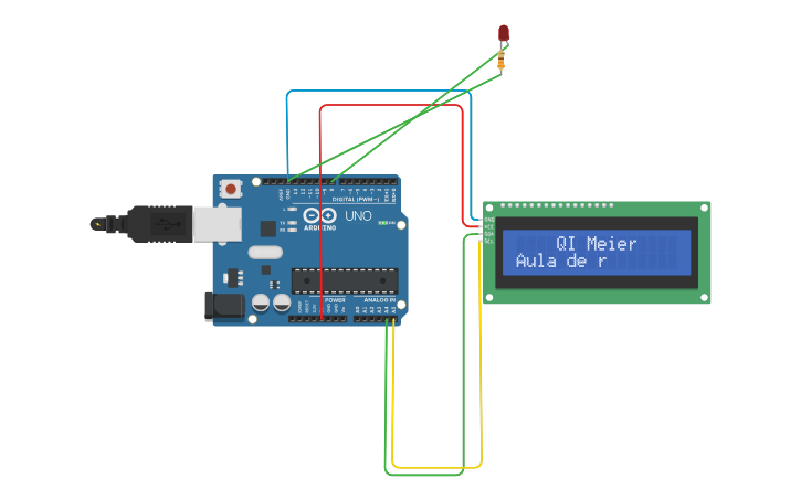 Circuit design LCD I2C - Tinkercad