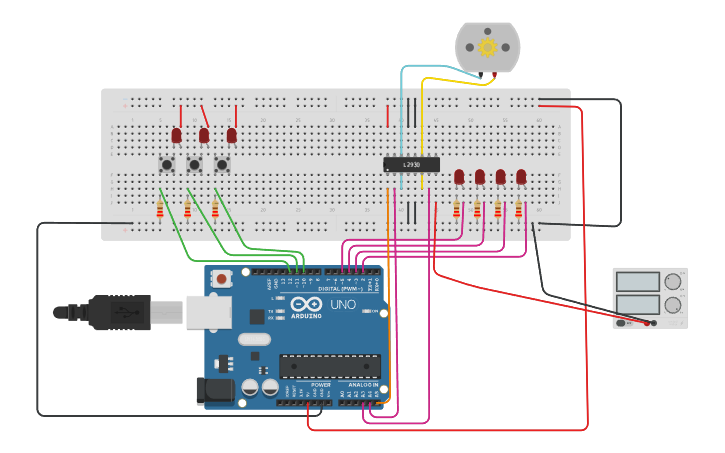 Circuit design Actividad funtamental 2 - Tinkercad