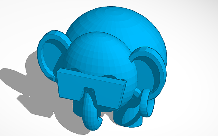 3D design L-fante keloke - Tinkercad