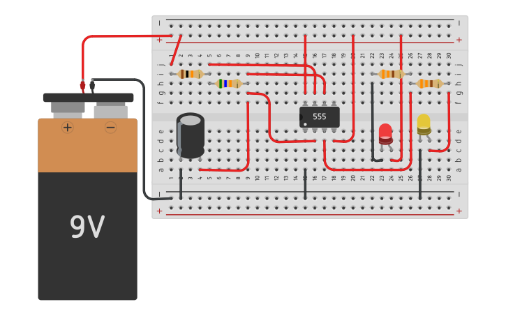 Circuit Design Ic 555 Tinkercad