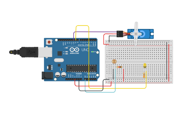 Circuit design Sensor de Luminosidade | Tinkercad