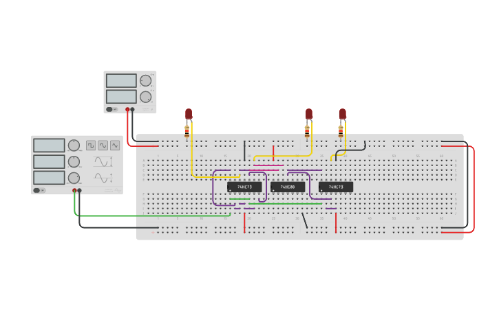 Circuit design UP COUNTER - Tinkercad