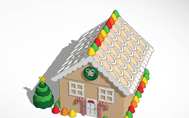 3D design Copy of Gingerbread House - Tinkercad