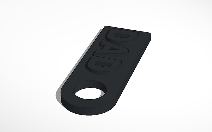 3D design Keyring for your Dad - Tinkercad