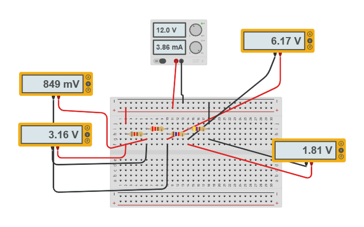 Circuit Design Series Connection Tinkercad
