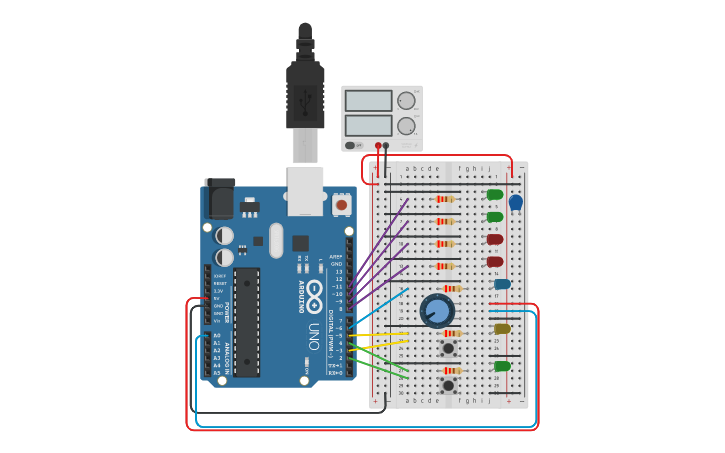Circuit design Lab 1: Transistors Motors Part H Stepper - Tinkercad