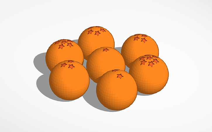3D design Dragon Ball - Tinkercad