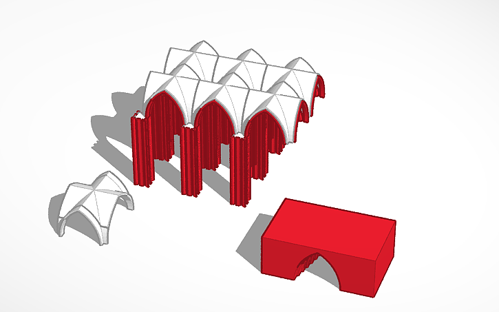 3D design Gothic Arches - Tinkercad