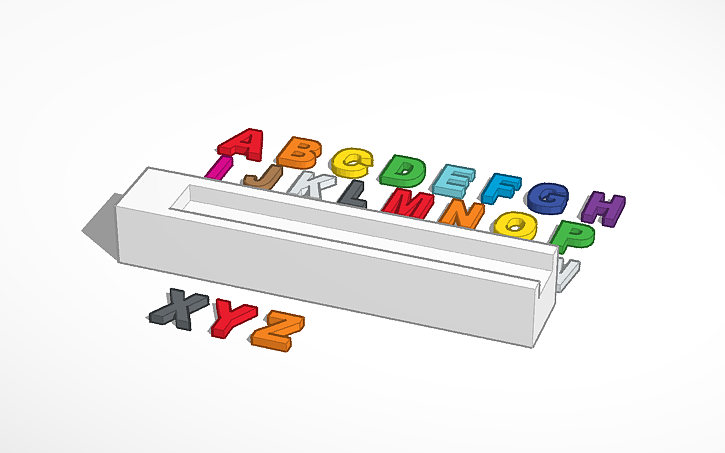 3D design Sliding Letters | Tinkercad