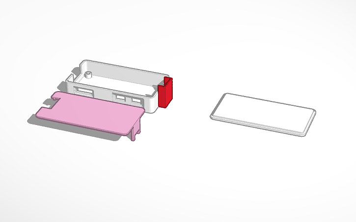 3D design Pi-Zero case with vertical USB-Dongle | Tinkercad