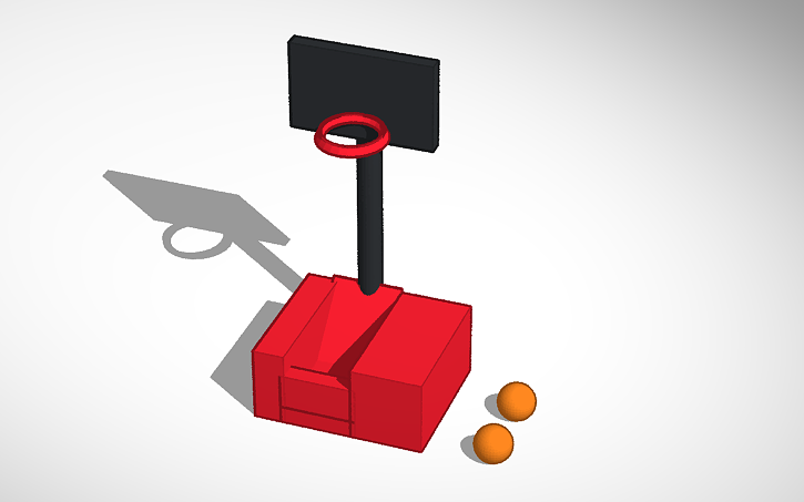 3D design Basketball Hoop and Ball - Tinkercad