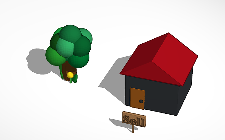 3D design House and Tree | Tinkercad
