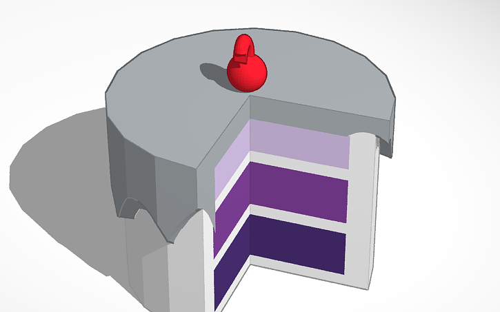 3D design Cake with frosting | Tinkercad