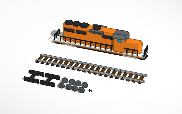 3D design Diesel locomotive - Tinkercad