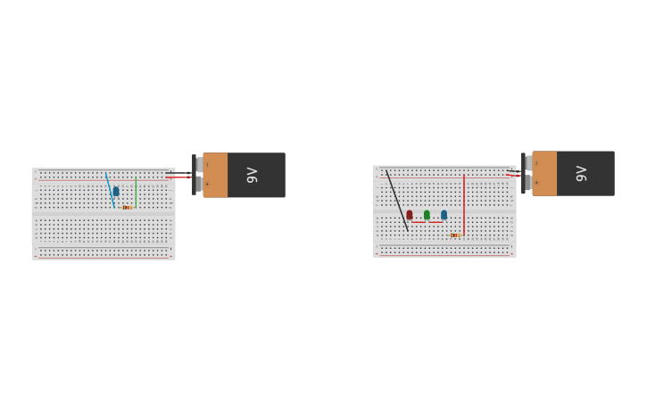 Circuit design Foco led y circuito en serie - Tinkercad