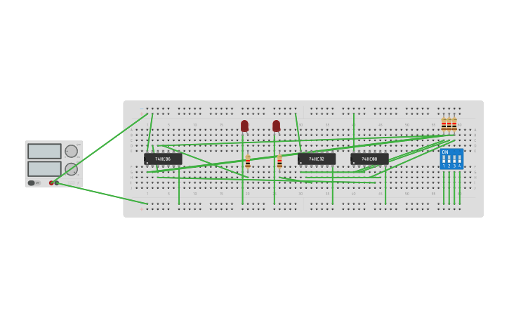 Circuit design FULL_ADDER | Tinkercad