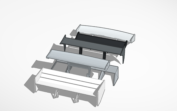 3D design Spoilers/Wings for cars - Tinkercad