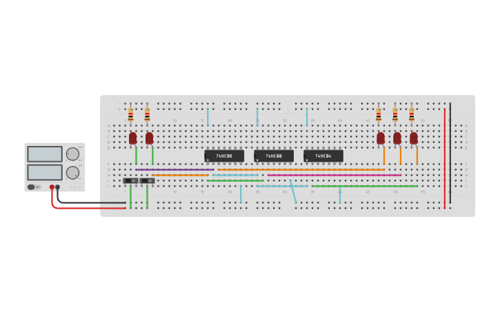 Circuit design Circuito Lógico - SGHW19 | Tinkercad