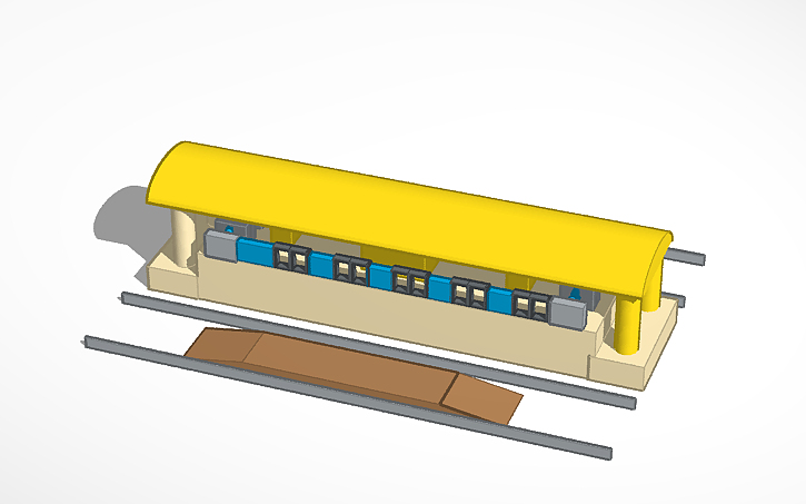 3d Design Typical Station Platform Island Platform Arrangement