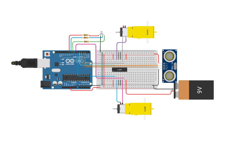 Circuit Design Copy Of Arduino Rc Robot Tinkercad