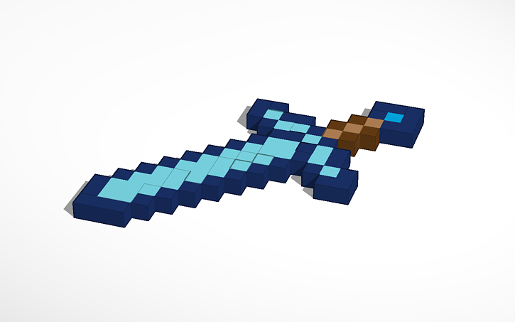 3D design minecraft sword - Tinkercad