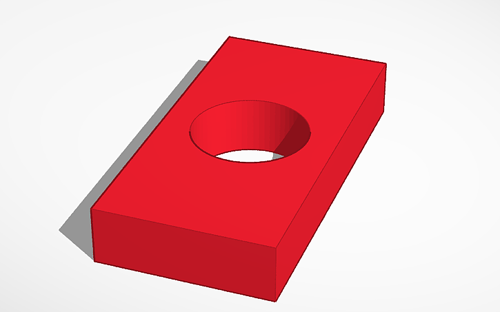 3D design Block with hole - Tinkercad