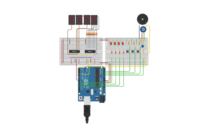 Circuit design 3-minute timer - Tinkercad