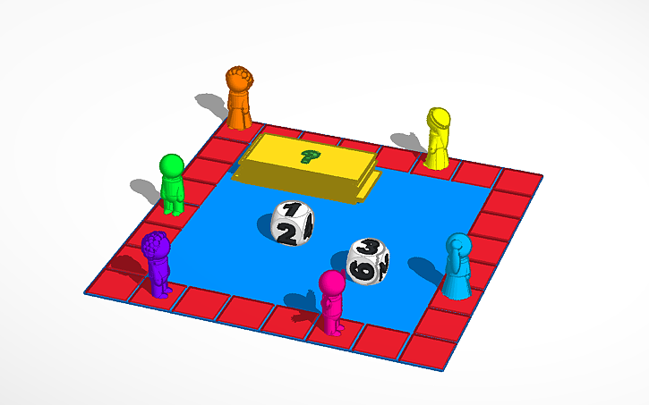 3D design game board - Tinkercad