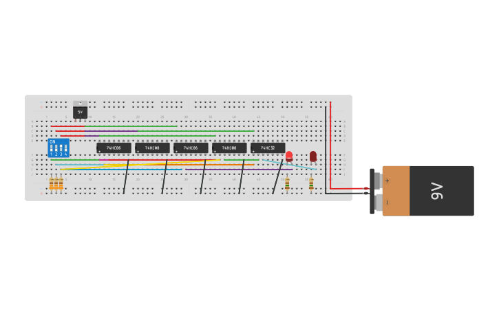 Circuit design FULL ADDER - Tinkercad